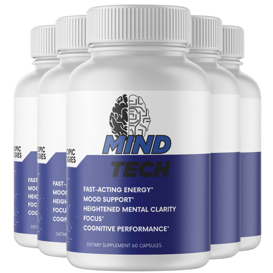 5 Bottles - Mind Tech Nootropic Mindtech Brain Booster Focus Supplement ...