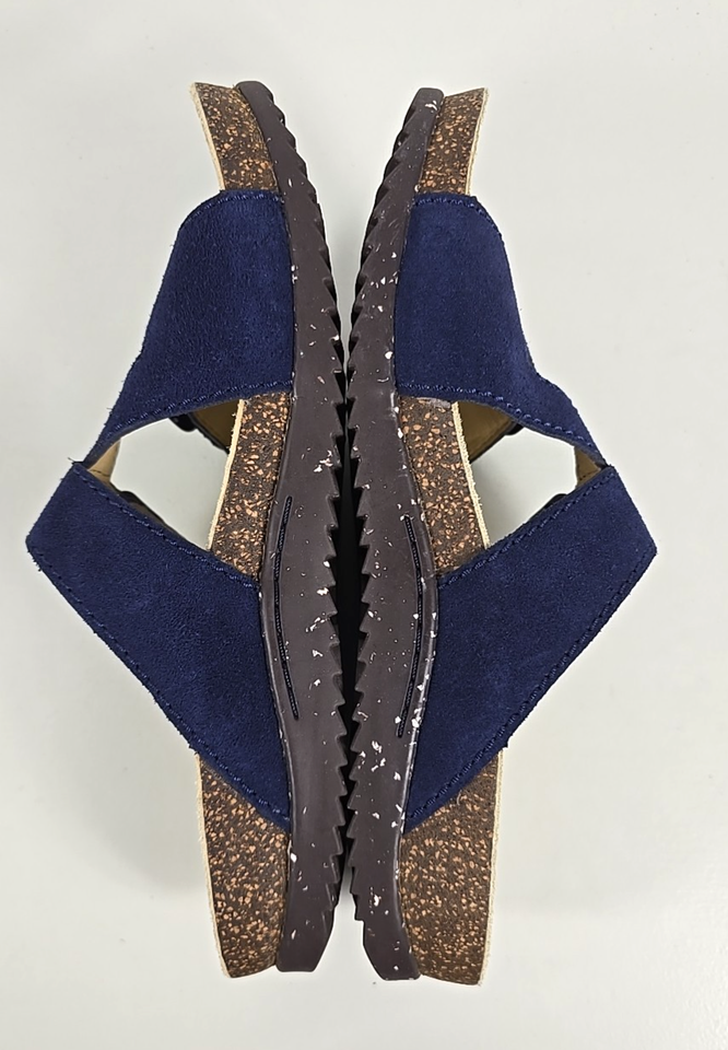 Dansko Womens DAYNA Navy Blue Suede Leather Comfort Sandals Sz 40 /US 9 ...
