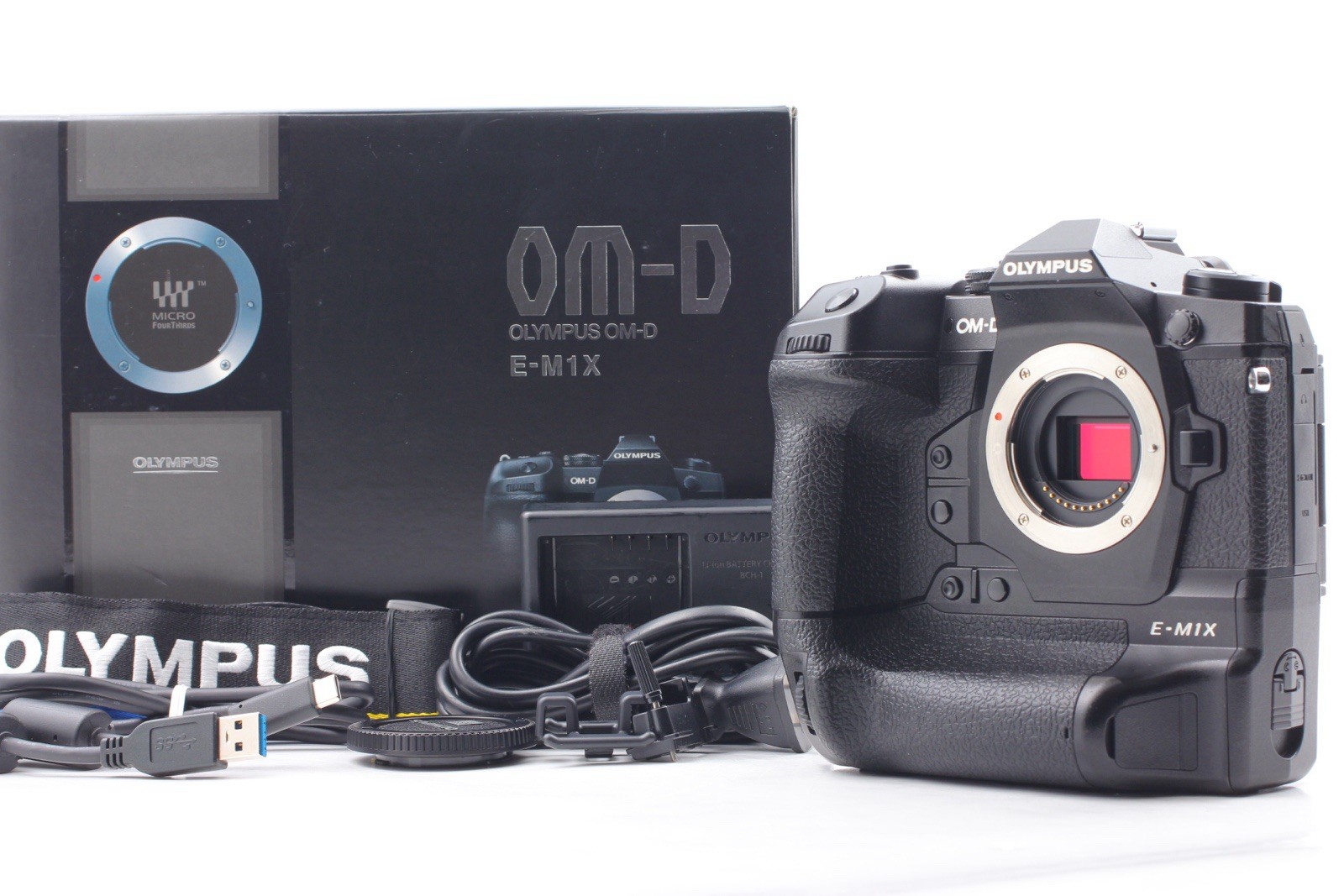 Full Set【 N MINT 】Olympus OM-D E-M1X Black Body Mirrorless Digital ...