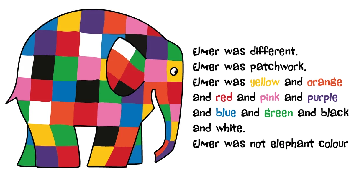 Elmer Elephant Cut Out
