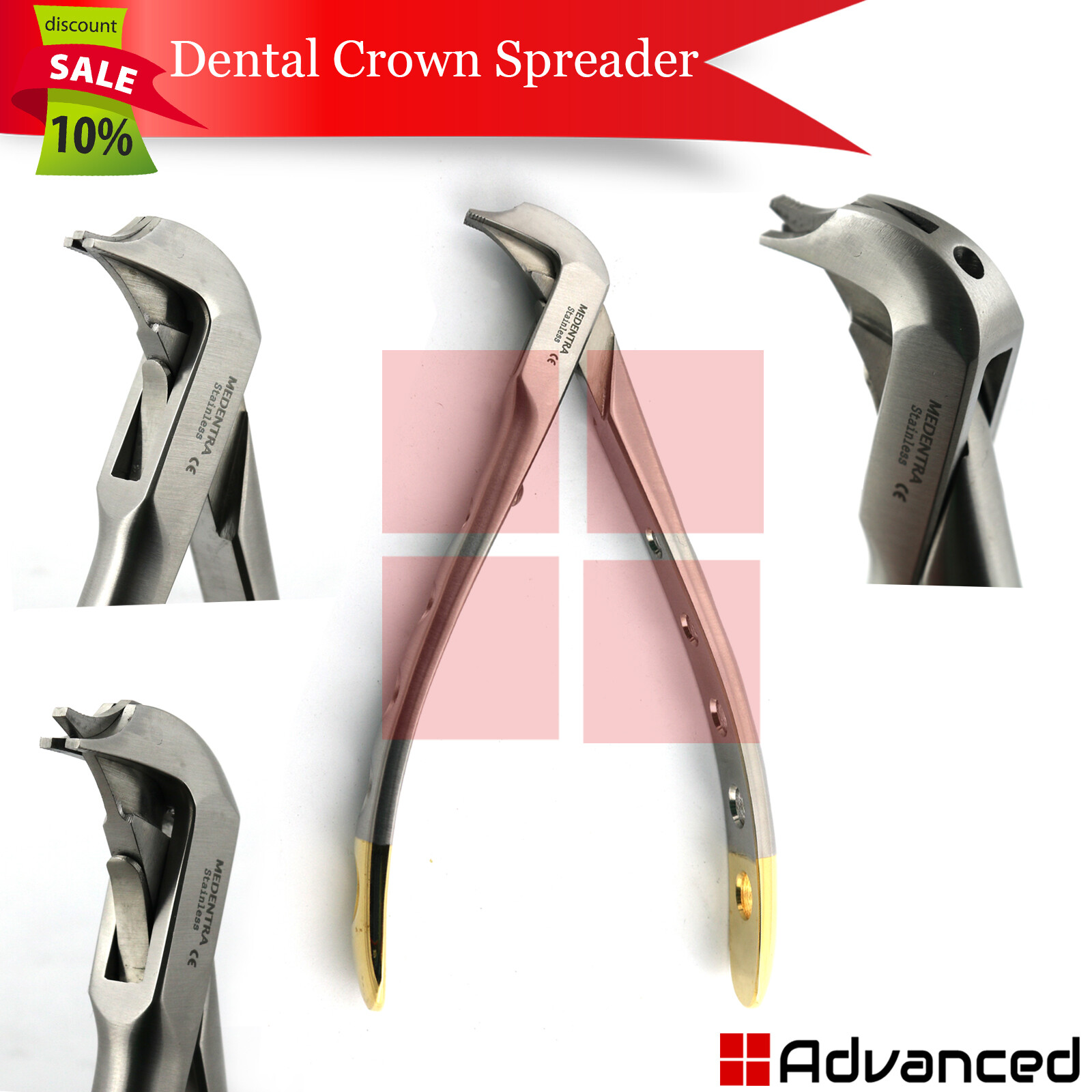ORTHODONTIC Crown Removal Gun Temporary Crown Removing Forceps Spreader ...