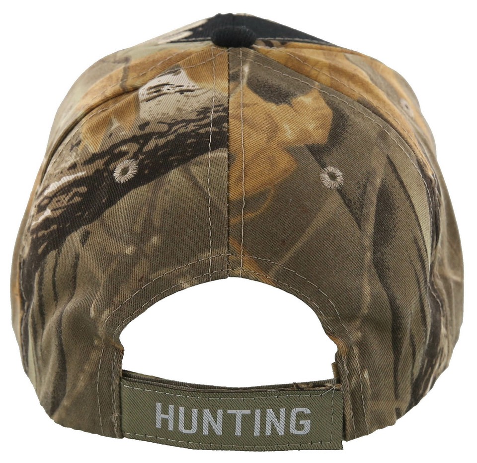 OUTDOOR SPORTS DEER SHADOW HUNTING BALL CAP HAT BLACK SAND FOREST CAMO ...