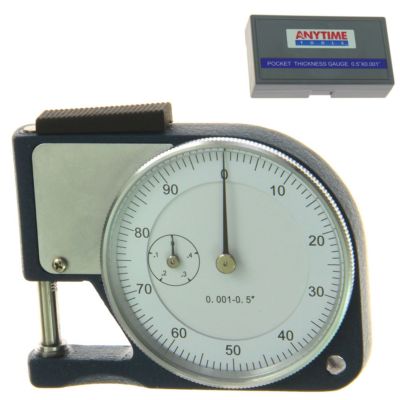 Pocket Thickness Gauge 0.5"/0.001" Gage Micrometer Caliper Quick Paper ...