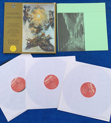 Handel's Messiah Vinyl 3 LP Box Colin Davis London Symphony Orchestra ...