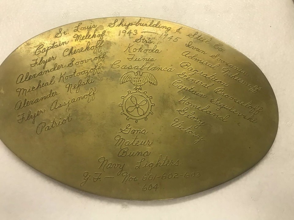 Shipbuilding Brass Plaque For Russian Icebreaker Tug and Christening ...