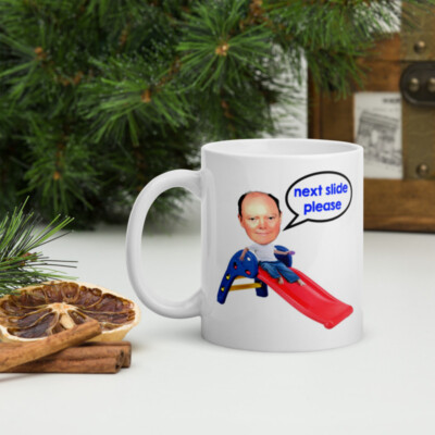Chris Witty Next Slide Please Mug Coffee Cup Funny Gift Male Politics ...