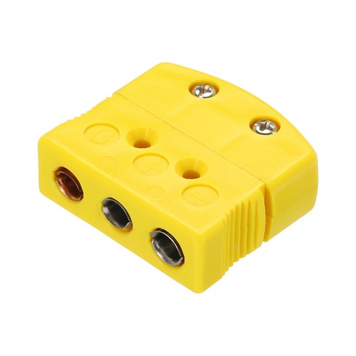 K Type Thermocouple Wire Connectors Female Plug with 3 Prong Round Pin ...
