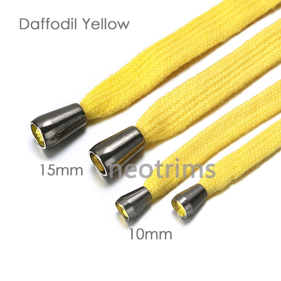 Drawstring Cord Flat Cotton Sweatshirt Hoodie String Gunmetal Toggles ...