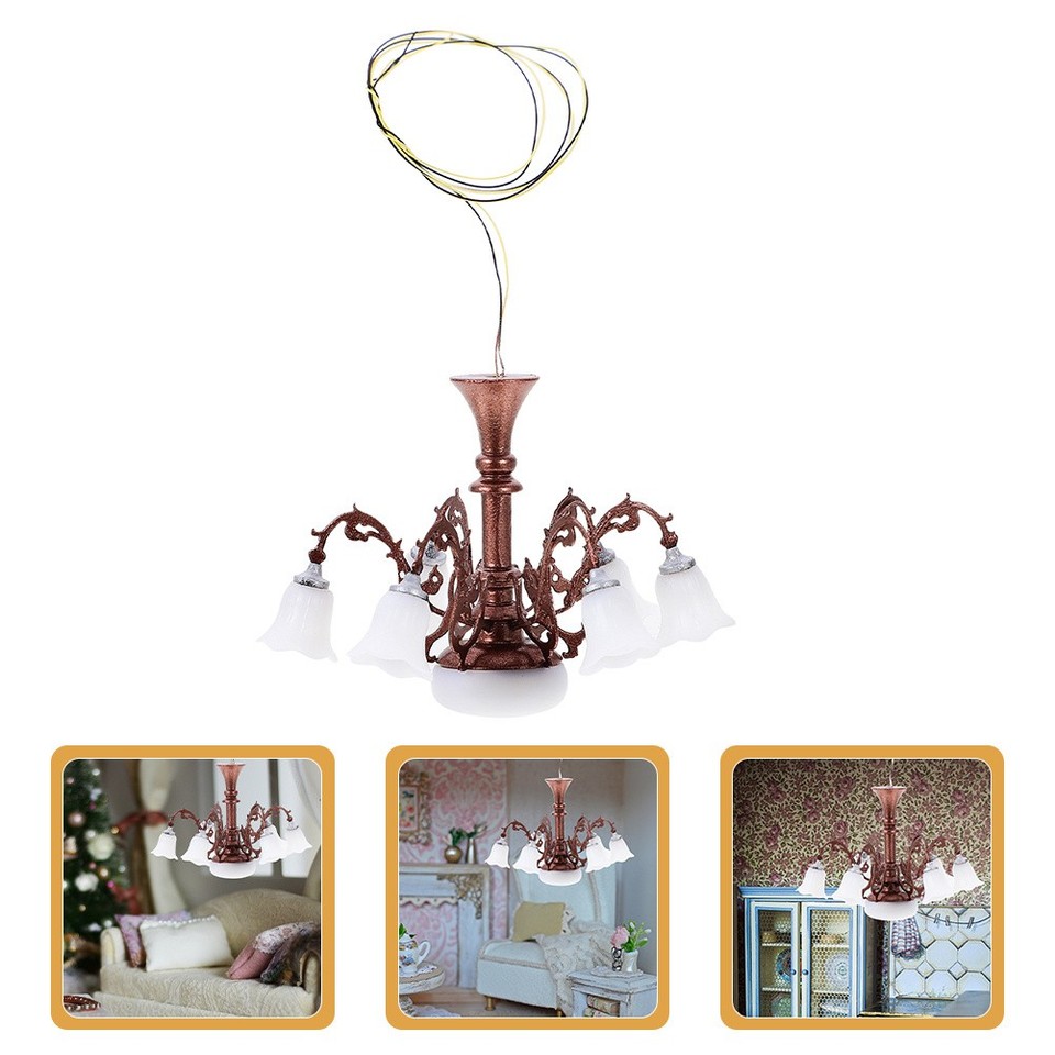 Mini Model Chandelier Tiny House Ceiling Lamp Sand Table Ceiling Light ...