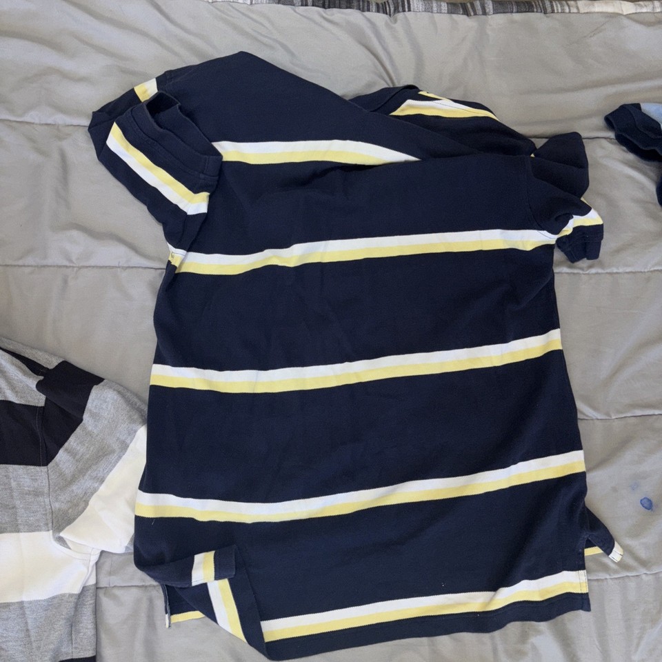 5 Tommy Hilfiger Polo Rugby T Shirt XL Vintage Flag Chest Short Sleeve ...