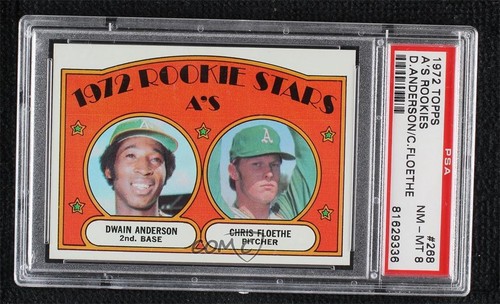1972 Topps 1972 Rookie Stars Dwain Anderson Chris Floethe #268 PSA 8 ...