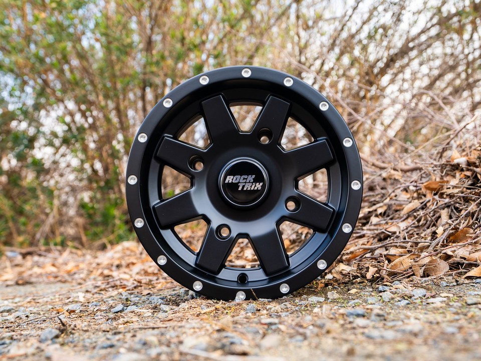 4pcs 12" RockTrix RT106 ATV UTV Wheel Rim 12x7 et10 4+3 Offset 4x156 4/ ...