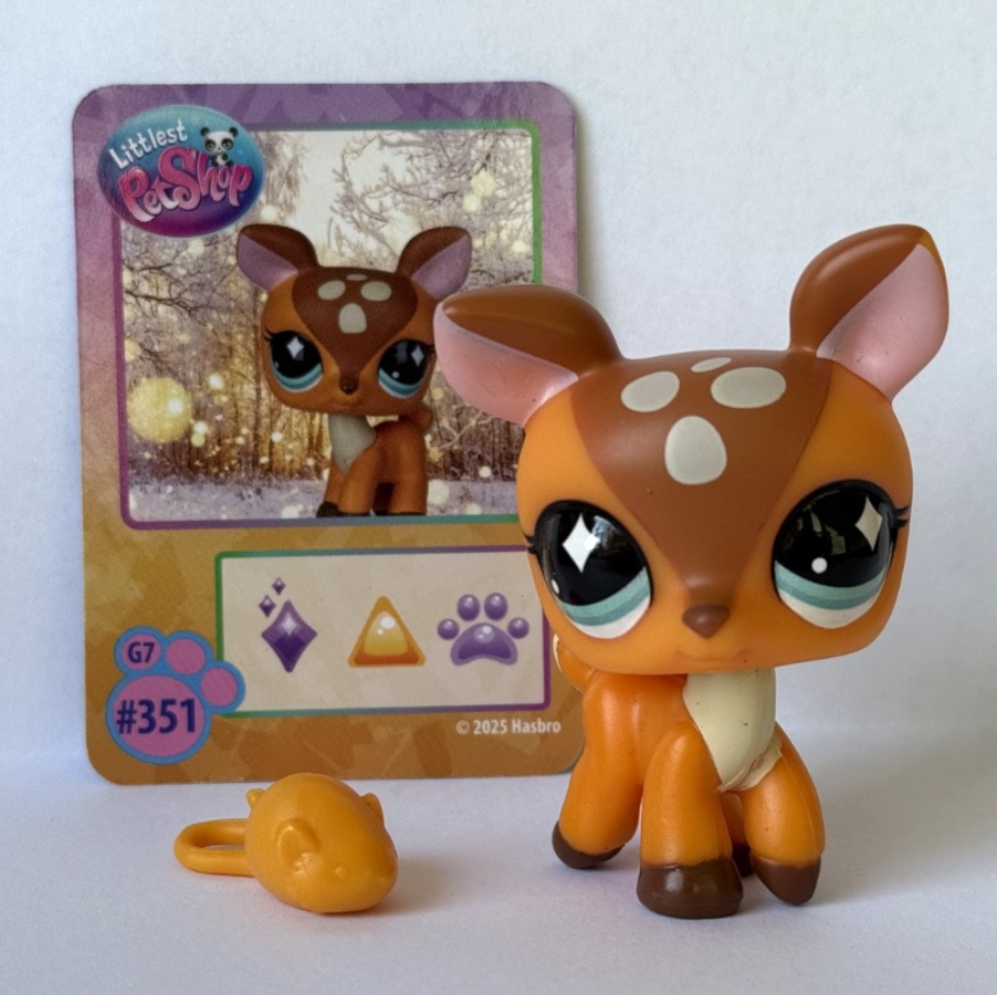 DEER #G7 #351 w / Card Accessory - Authentic Littlest Pet Shop - Hasbro ...