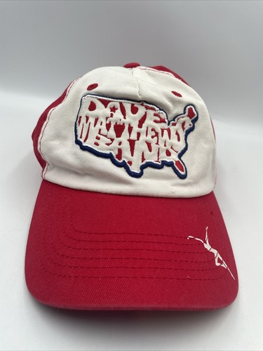 Vintage Dave Matthews Band Cap Y2K Hat Red White Stra… - Gem