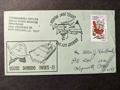 USCGC POINT SPENCER WPB-82349 Naval Cover 1982 Cachet NEW ORLEANS, LA ...