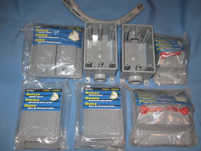 Carlon Weatherproof Boxes, Outlet and Toggle Switch Covers Lot of 7 pcs ...