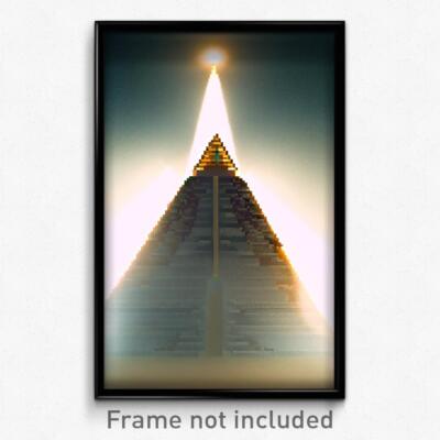 Pixel Art Poster - Immaculate Pyramid (8 Bit Psychedelic Video Game ...