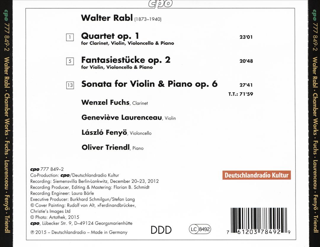 WENZEL FUCHS / GENEVIEVE LAURENCEAU / LASZLO FENYÖ / OLIVER TRIENDL ...