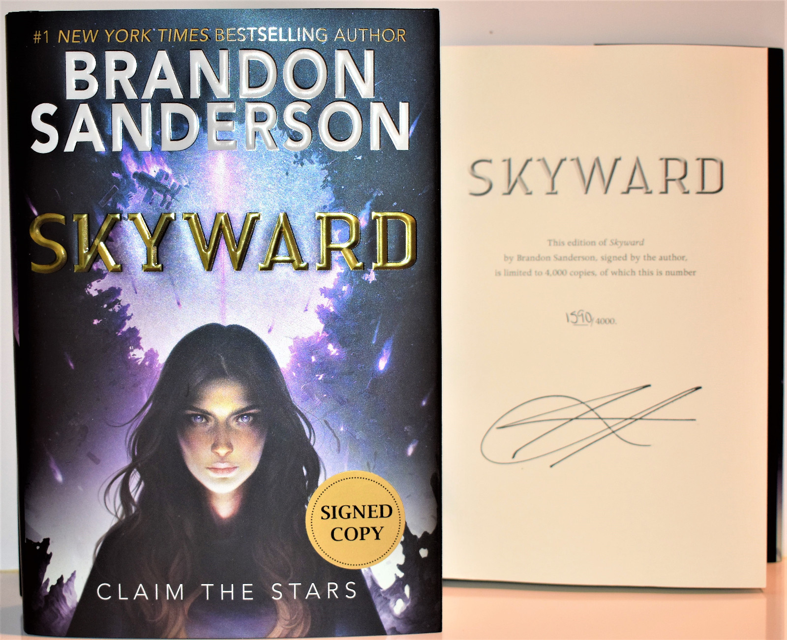 SIGNED #'d 1st Print/Ed Skyward by Brandon Sanderson NEW | eBay