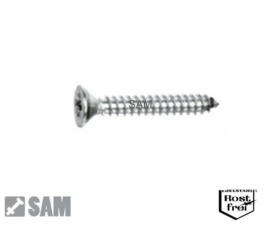 Blechschrauben Senkkopf DIN 7982 TORX A2 Edelstahl V2A Ø 2,2 - 4,8 TORX ...