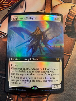 Righteous Valkyrie Extended Art Foil Magic The Gathering MTG Kaldheim ...