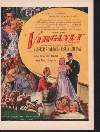 1941 VIRGINIA CARROLL MACMURRAY GRIFFITH HAYDEN BRODERICK MOVIE FILM AD ...