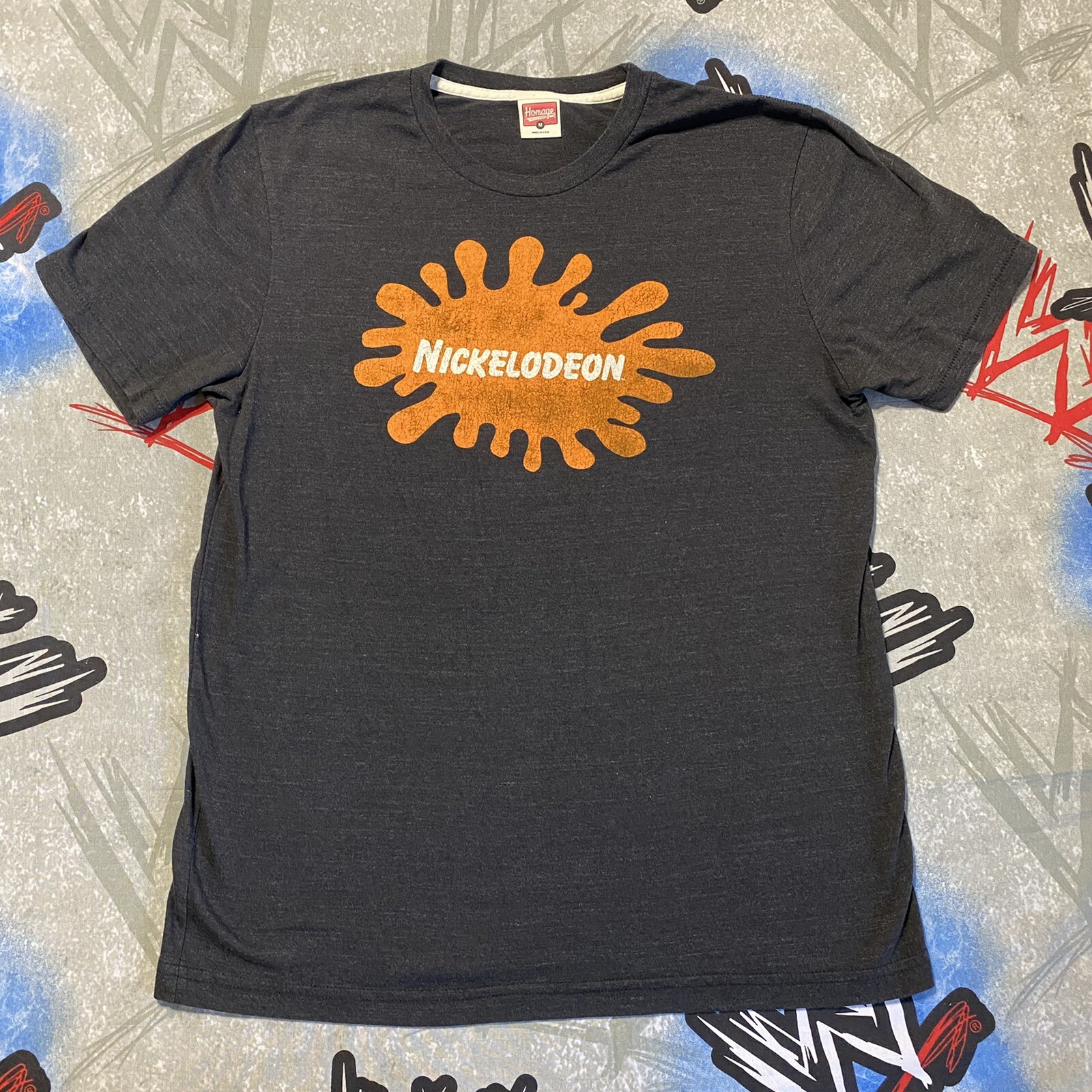 Nickelodeon Splat Logo Single Stitch T-Shirt USA Made… - Gem