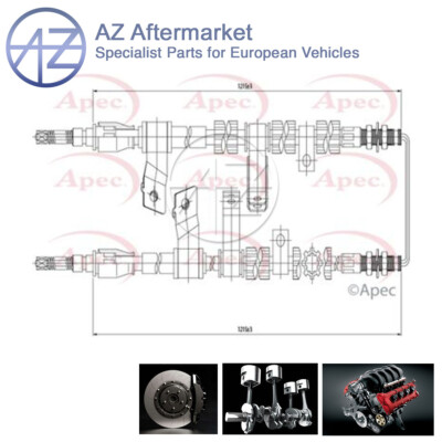 Fits Daewoo Matiz 1998-2005 0.8 1.0 AZ Rear Hand Brake Cable 96316682 ...