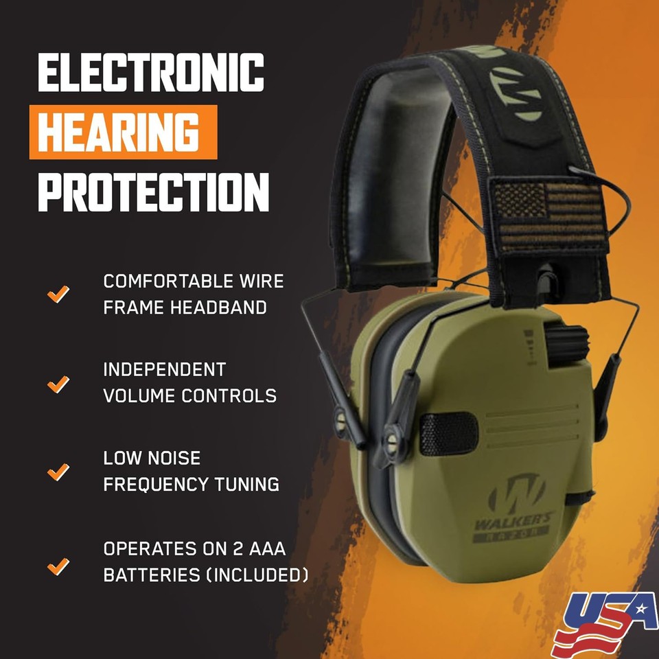 Walkers Shooting Ear Protection Hearing Muff Slim Anti-noise Electronic Ear Muff | eBay
