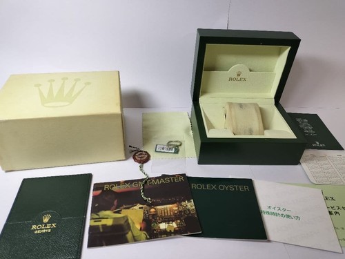 Rolex Watch Box Green Leather Case Tag Booklet For GMT-Master 16710 ...