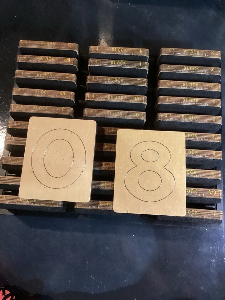 Ellison ACCU-CUT 4” Block Font Alphabet A-Z & Numerals Cutting Dies ...