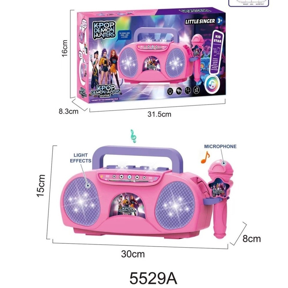 Kids Light-Up Singing Demon Hunters Music Microphone Toys Gift Karaoke ...
