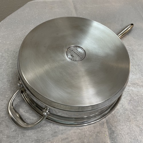 TRAMONTINA 3-Ply 5 Qt. STAINLESS STEEL SAUTE PAN w/Lid~Made in Brazil ...