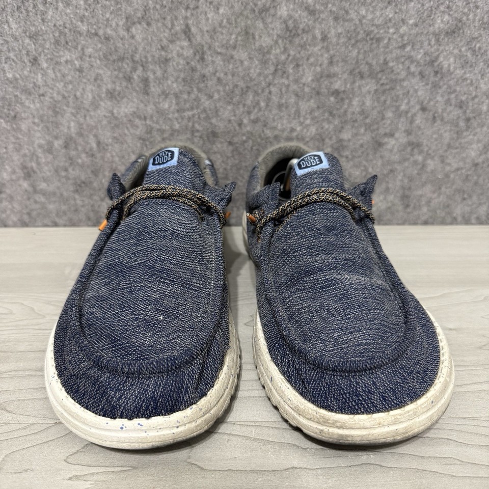 Hey Dude Wally Coastline Men’s 14 Blue Casual Comfort Slip-On Shoes | eBay