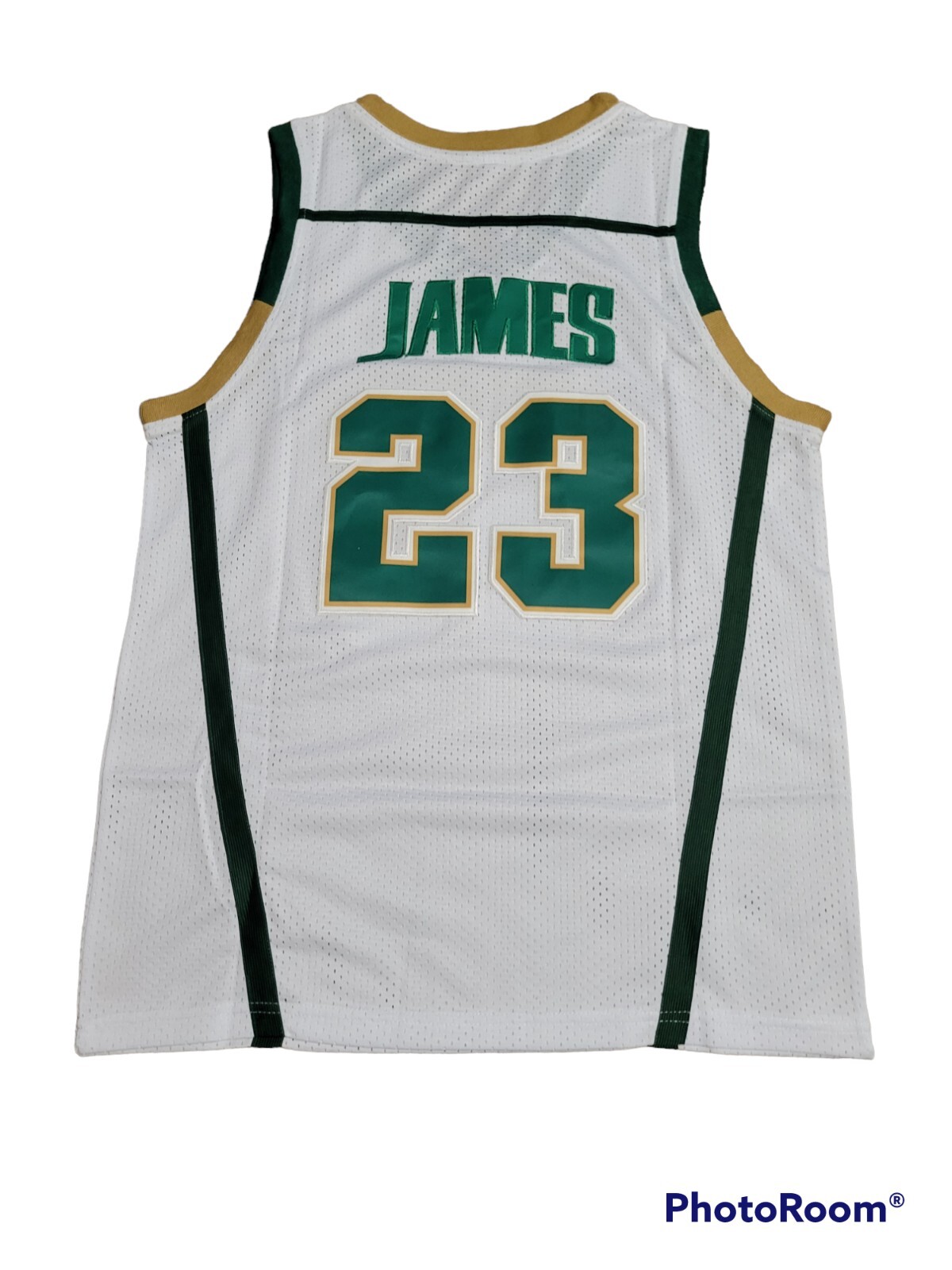 LeBron James High School St. Vincent St. Mary Irish White #23 Basketball Jersey | eBay
