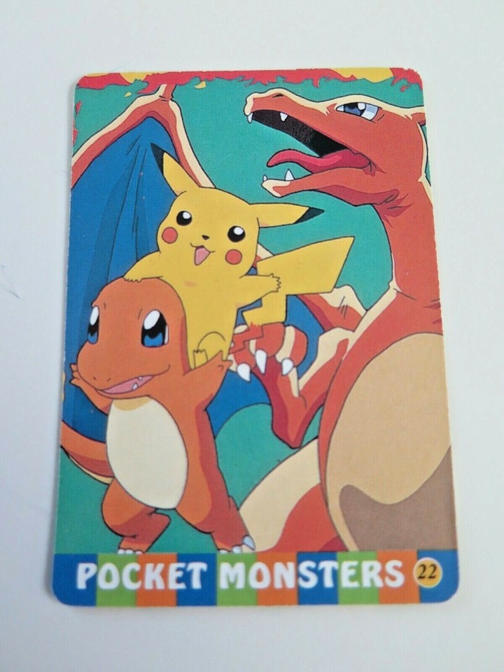 Pokemon SPEAROW & CHARIZARD Pocket Monsters Holo Prism Vending Sticker ...