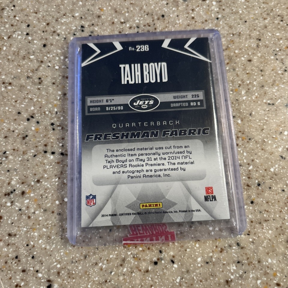 2014 Panini Certified - Freshman Fabric Mirror Signatures #236 Tajh ...