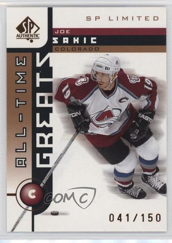 2001-02 SP Authentic All-Time Greats SP Limited /150 Joe Sakic #94 HOF ...