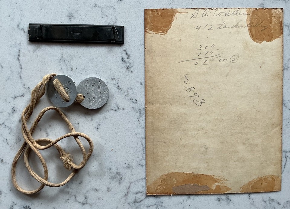 ANTIQUE WW1 INF LT COWDEN PERSONAL ARCHIVE PAPER LETTER DOCUMENTS DOG ...