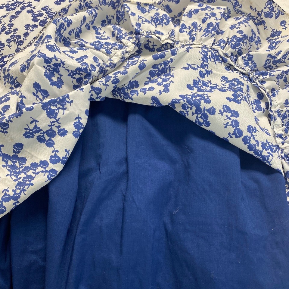 VTG Hand Made Beautiful Belle of the Ball Blue Floral Maxi Prairie ...