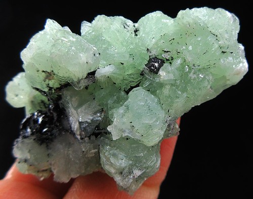 26g PREHNITE&Manganian-babingtonite&Quartz crystal mineral specimen! | eBay