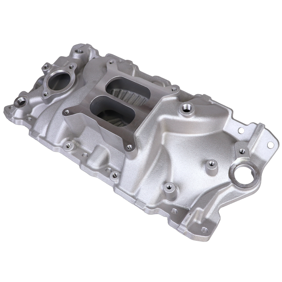 2703 SBC Intake Manifold Performer EPS w/ Oil Fill Tube For Chevy 262 ...