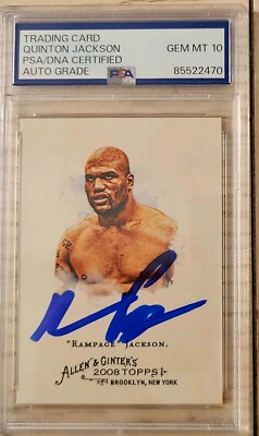 2008 ALLEN & GINTERS RAMPAGE JACKSON AUTOGRAPH SUPER SP RARE MINT ...