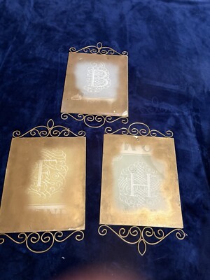 Metal Wrought Iron Wall Signs Decorative DIY Scroll French Style Set Of ...