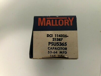Mallory PSU5365 53-64MFD 165VAC NEW IN BOX | eBay