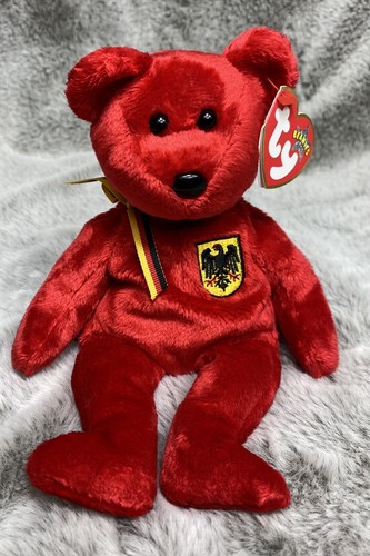TY Beanie Baby - GRAF VON ROT the Bear (Germany Exclusive) 8.5:...NEW ...