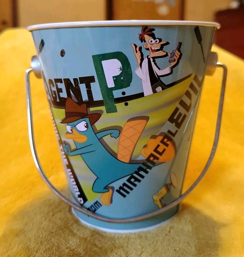 Phineas And Ferb Tin Pail Disney Perry the Platypus Dr. Heinz ...
