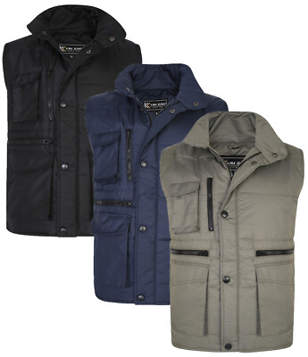 Mens Quilted Padded Gilet Bodywarmer Body Coat Country Military ...