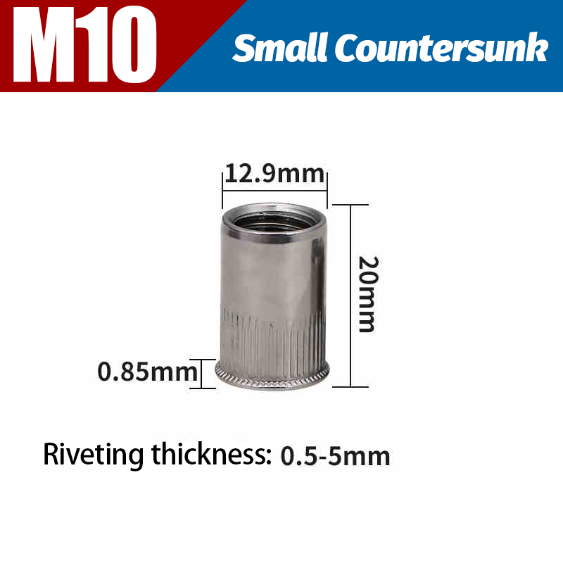M3 M4 M5 M6 - M12 Stainless Steel Countersunk Rivnut Rivet Nuts ...