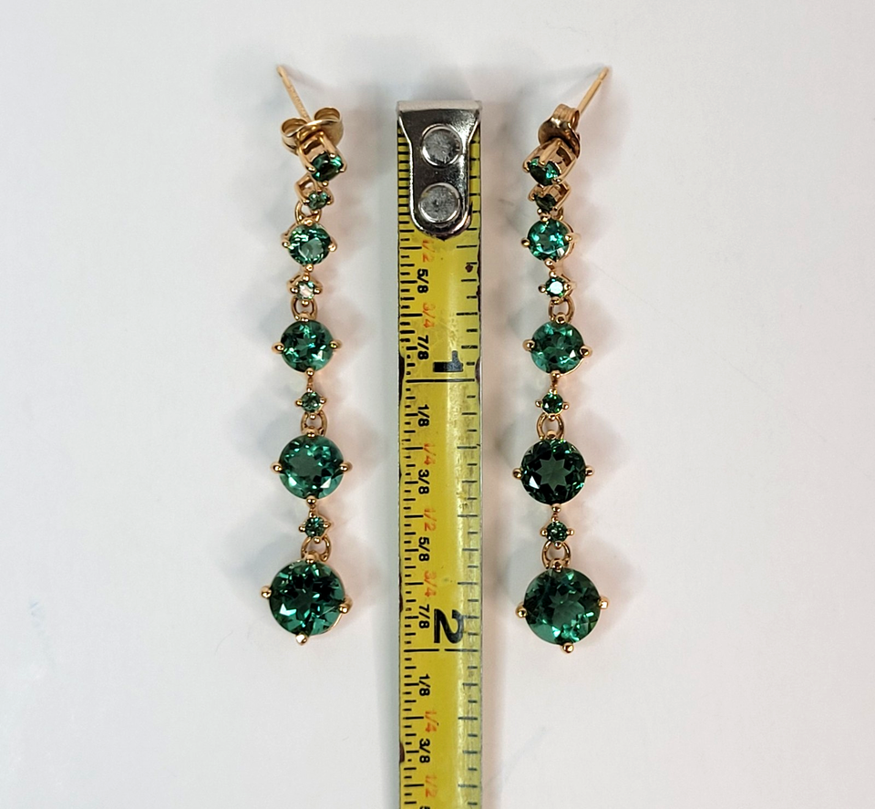 Ross Simons Green Gold Plated Sterling Silver Pierced Earrings Necklace ...